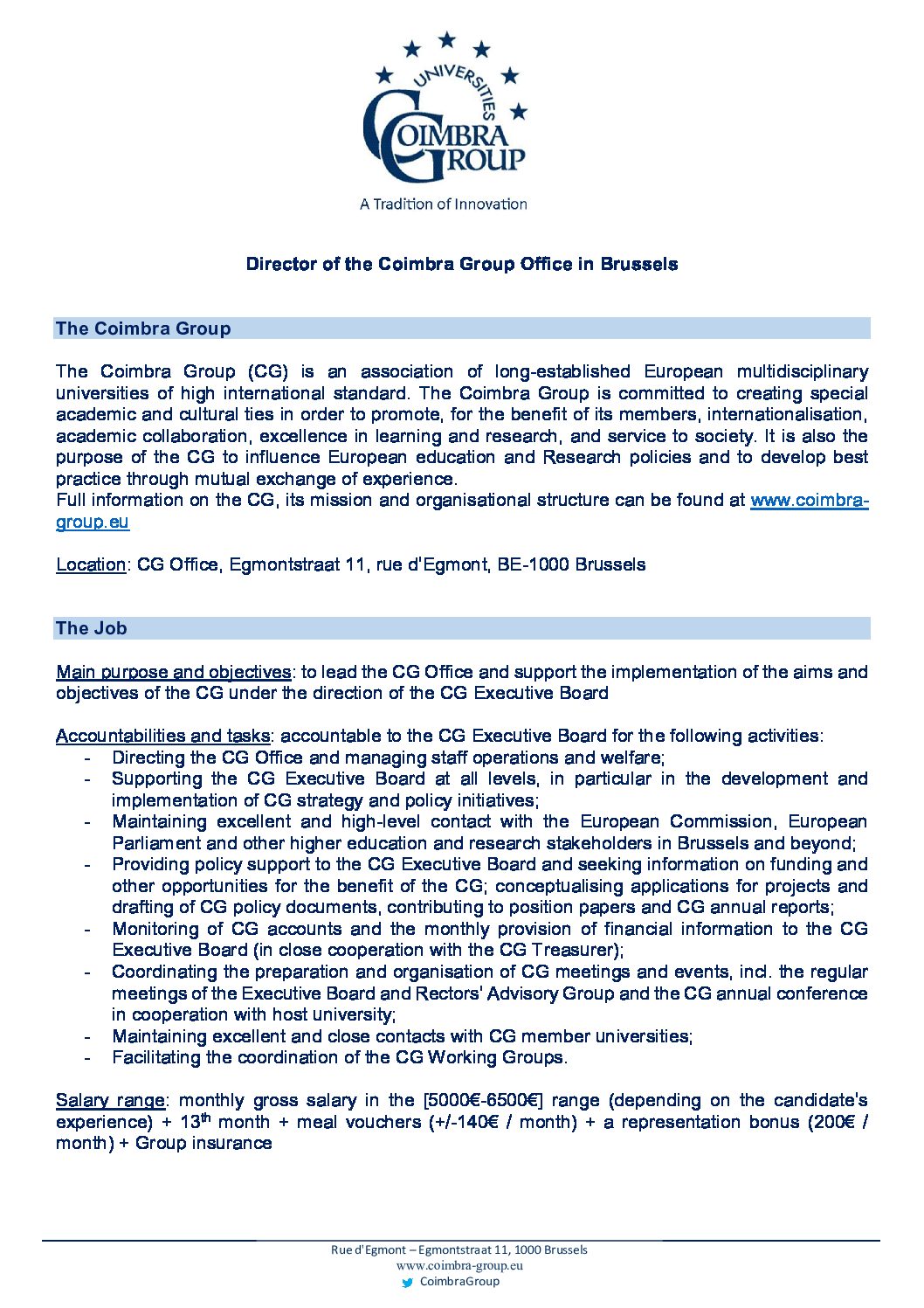 Job description CG Office Director 2019 – FINAL | Coimbra