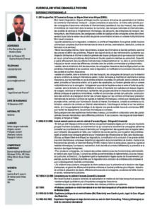 Piccioni, Emanuele – CV in French 2019 | Coimbra