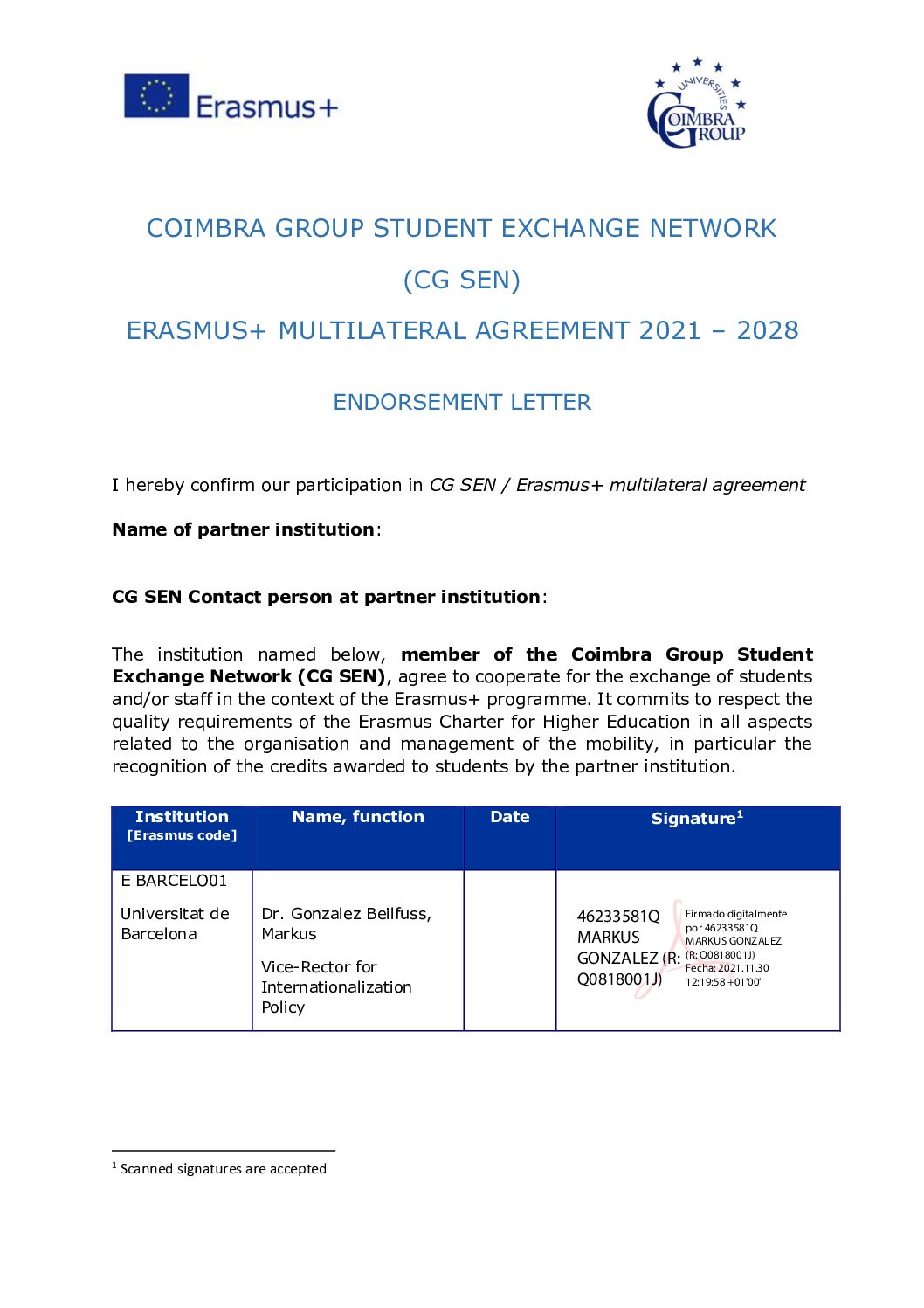SEN Agreements merged | Coimbra