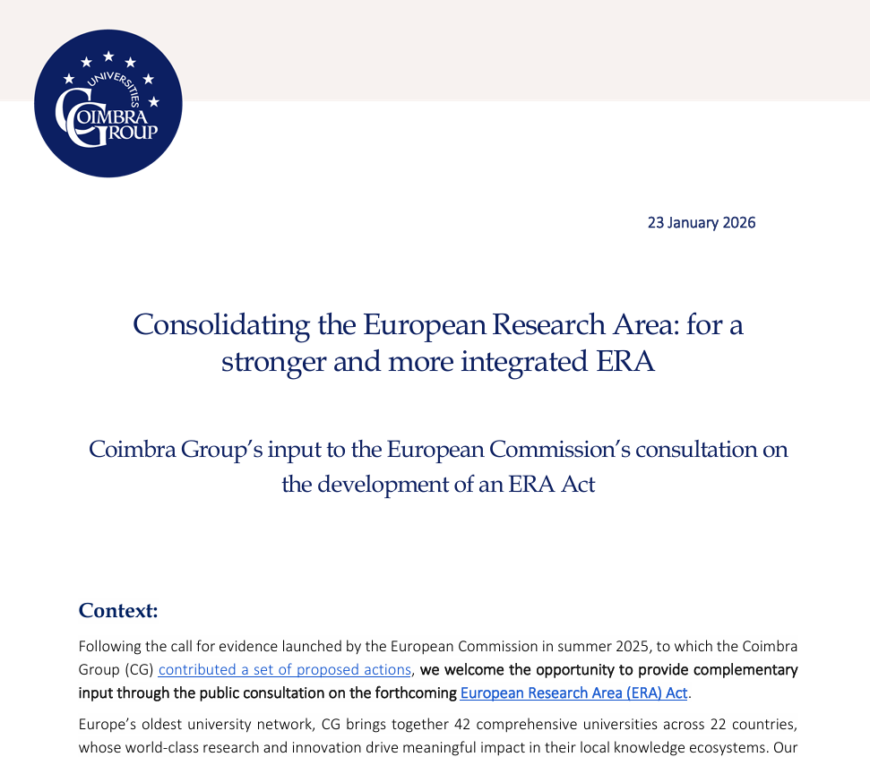 Consolidating the European Research Area: for a stronger and more ...