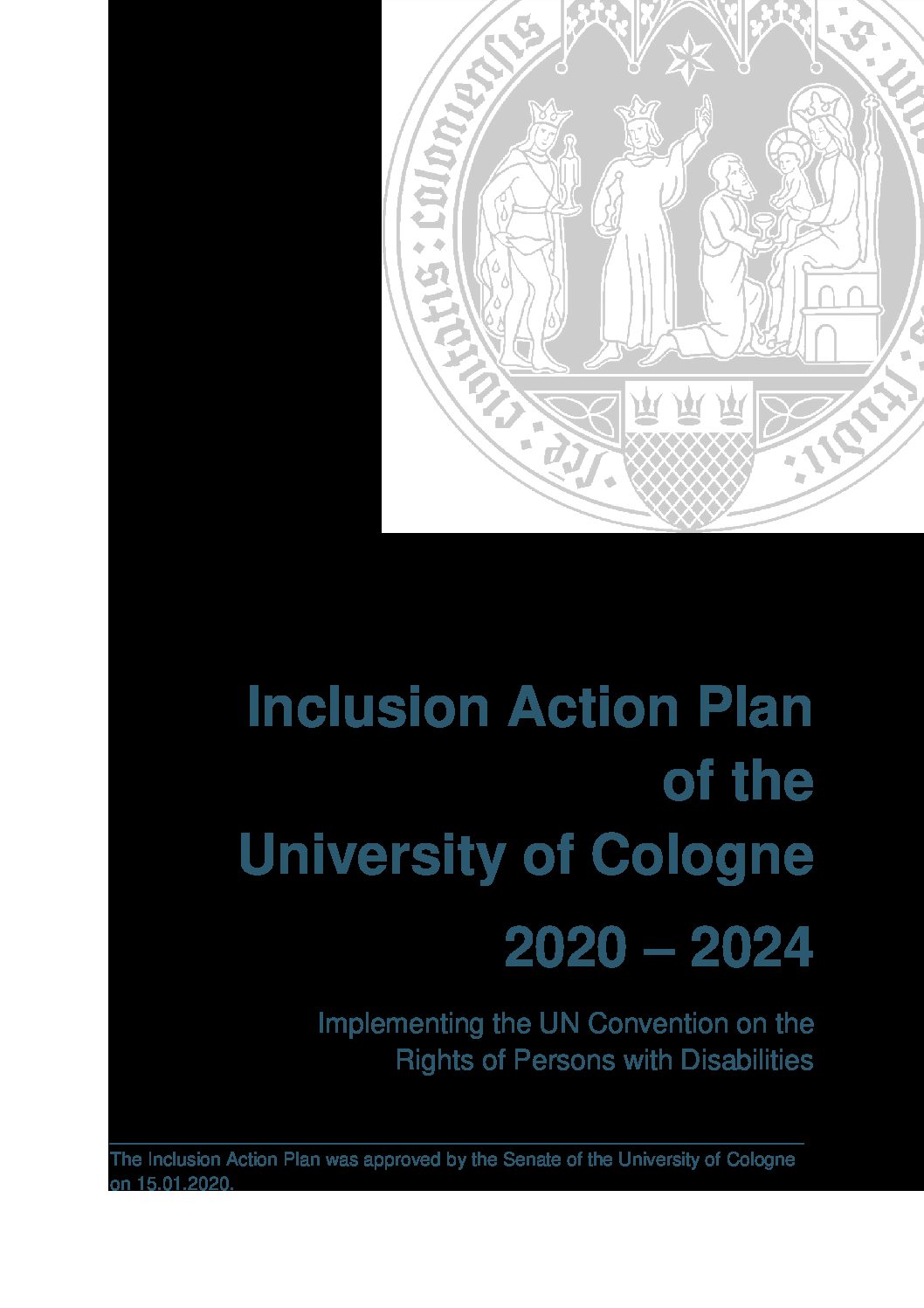 University of Cologne_Inclusion_Action_Plan_2020_2024_english | Coimbra